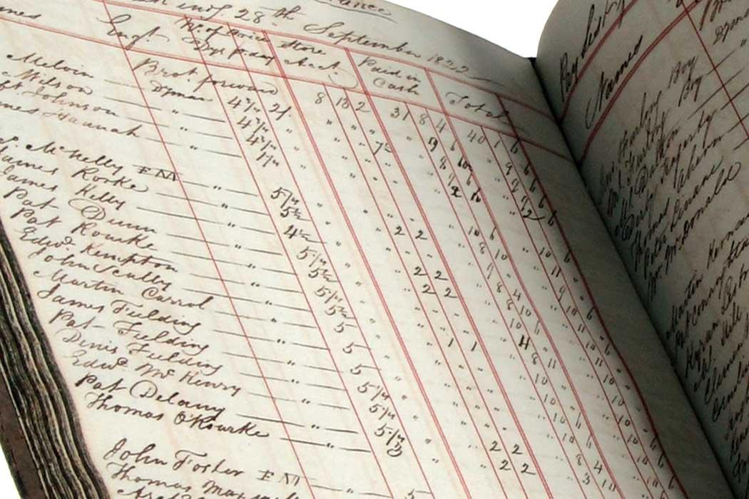 Lachine Canal Pay List - 1822-1824 | 100objects